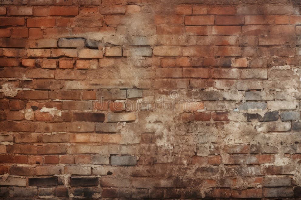 Processed Collage of Obsolete Red Brock Masonry Wall Texture ...