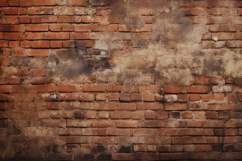 Processed Collage of Obsolete Red Brock Masonry Wall Texture ...