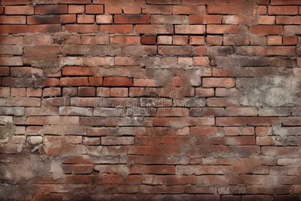 Processed Collage of Obsolete Red Brock Masonry Wall Texture ...
