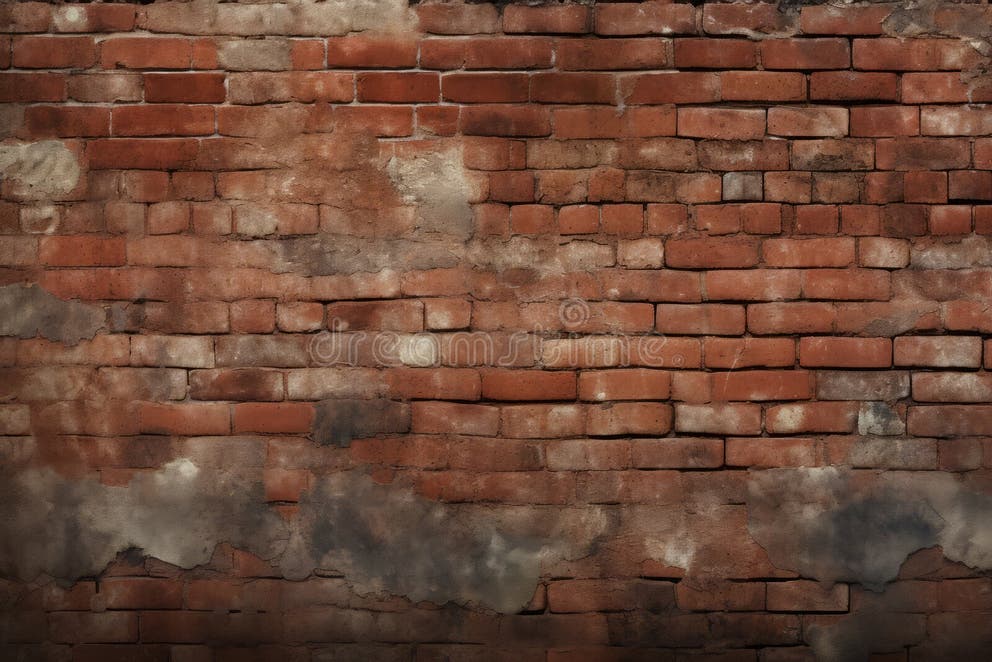 Processed Collage of Obsolete Red Brock Masonry Wall Texture ...