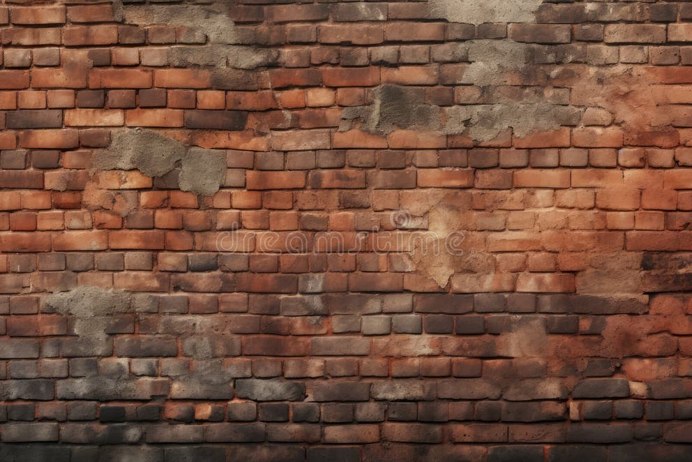 Processed Collage of Obsolete Red Brock Masonry Wall Texture ...