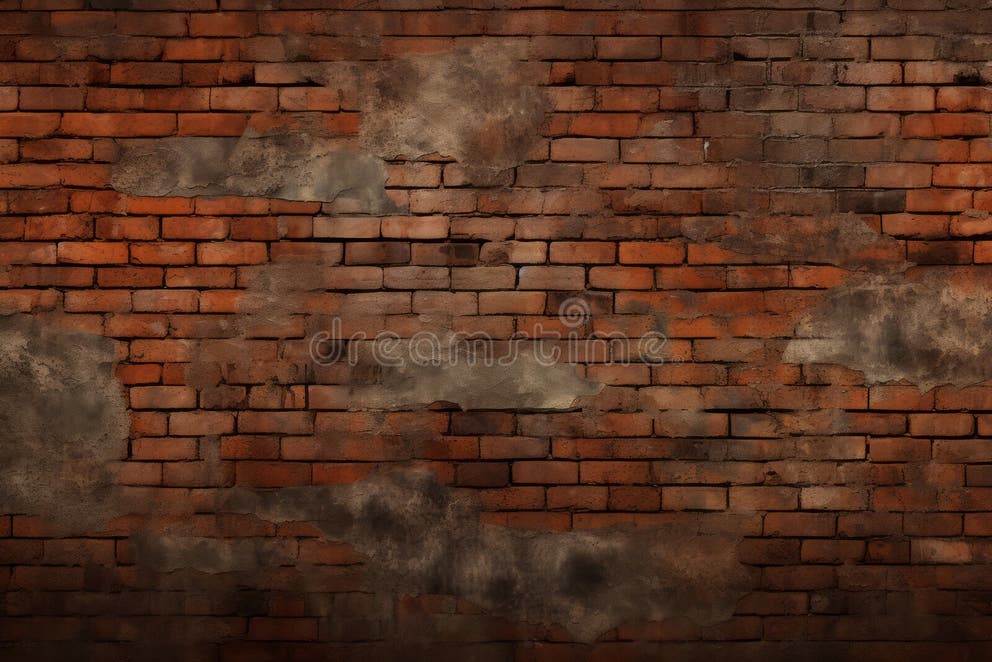Processed Collage of Obsolete Red Brock Masonry Wall Texture ...