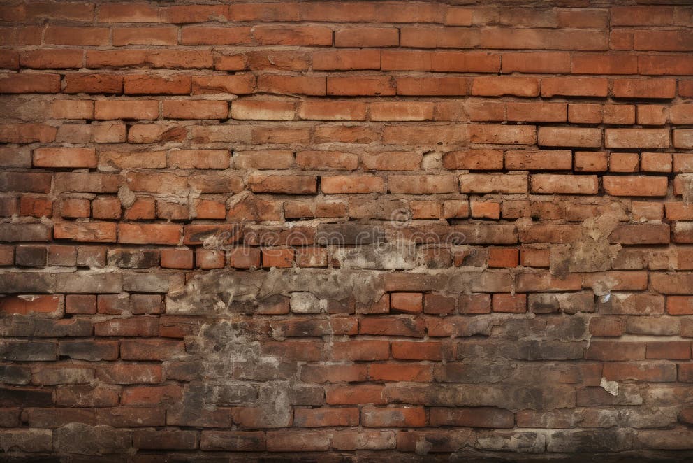 Processed Collage of Obsolete Red Brock Masonry Wall Texture ...