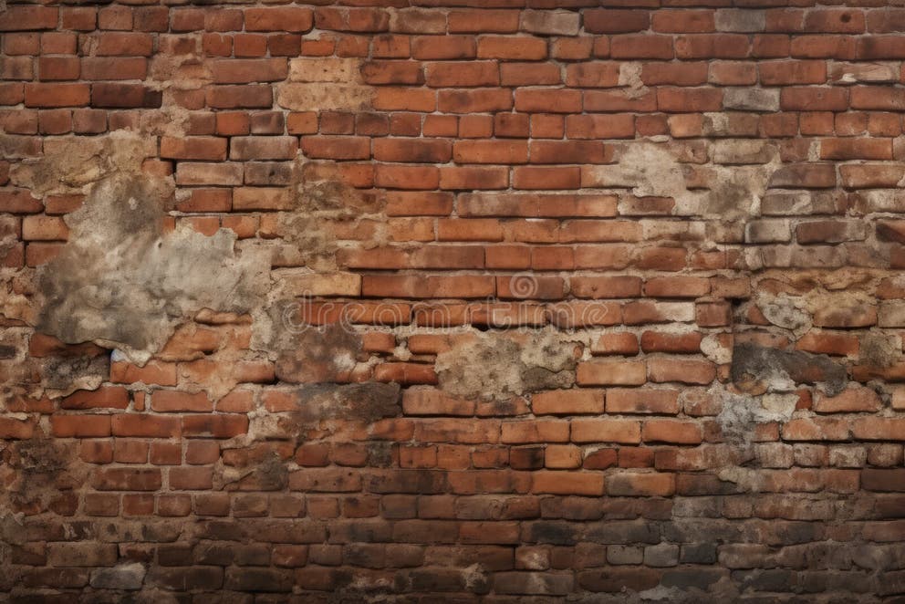 Processed Collage of Obsolete Red Brock Masonry Wall Texture ...