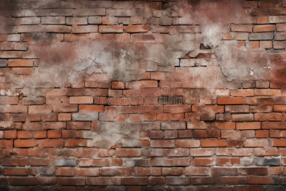 Processed Collage of Obsolete Red Brock Masonry Wall Texture ...
