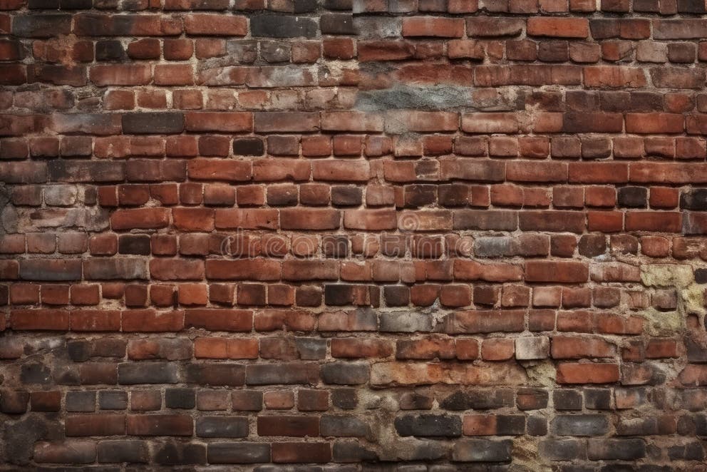 Processed Collage of Obsolete Red Brock Masonry Wall Texture ...