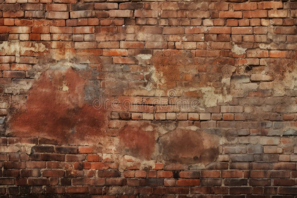 Processed Collage of Obsolete Red Brock Masonry Wall Texture ...