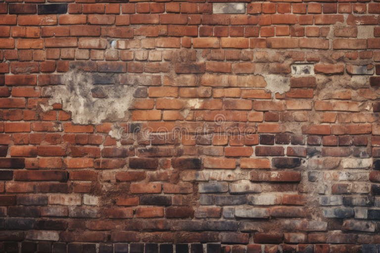 Processed Collage of Obsolete Red Brock Masonry Wall Texture ...
