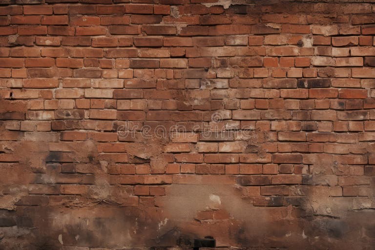 Processed Collage of Obsolete Red Brock Masonry Wall Texture ...