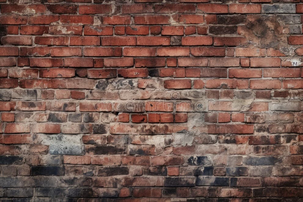 Processed Collage of Obsolete Red Brock Masonry Wall Texture ...