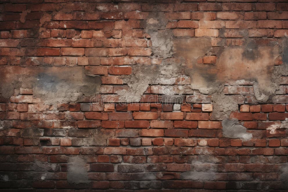 Processed Collage of Obsolete Red Brock Masonry Wall Texture ...