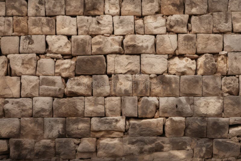 Processed Collage of Old Ancient Sand Block Wall Texture in Daylight. Background for Banner ...