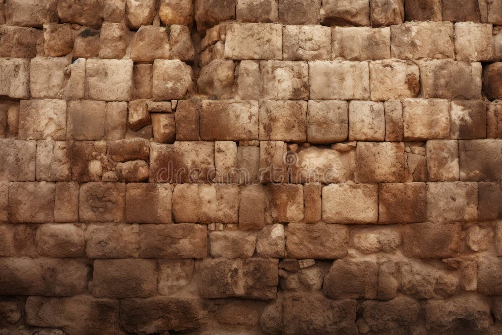 Processed Collage of Old Ancient Sand Block Wall Texture in Daylight ...