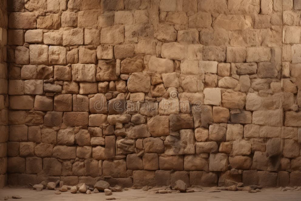 Processed Collage of Old Ancient Sand Block Wall Texture in Daylight ...