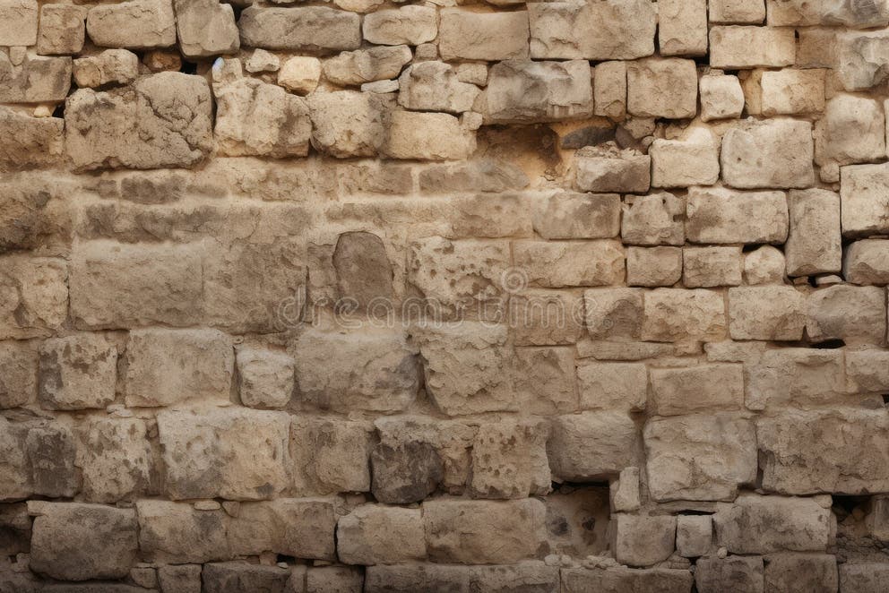 Processed Collage of Old Ancient Sand Block Wall Texture in Daylight ...