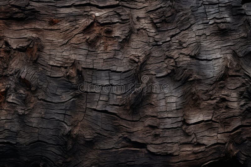 Processed Collage of Old Black Tree Bark Surface Texture. Background ...