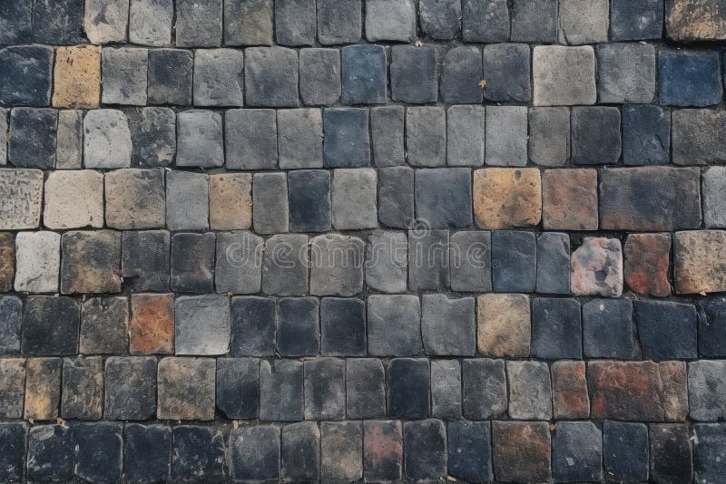 Processed Collage of Old European Cobble Stone Pavement Texture ...