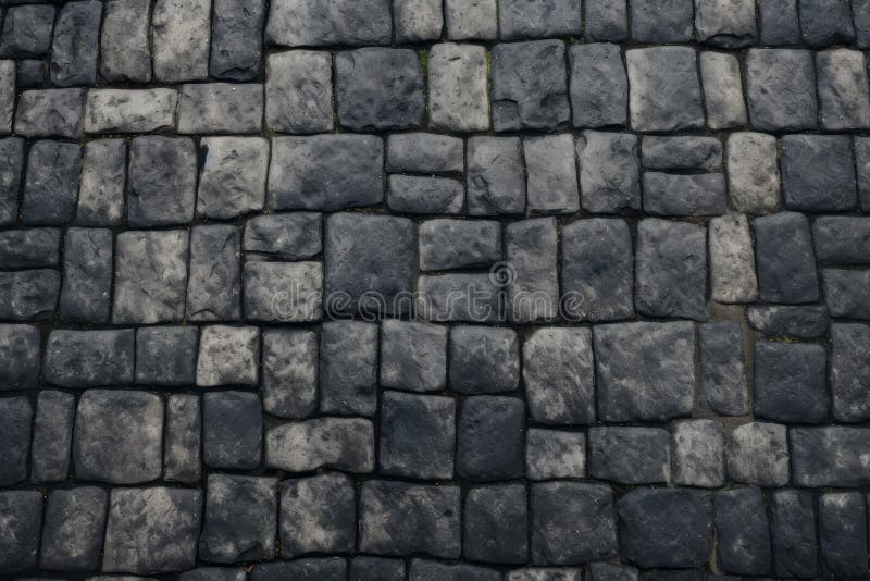 Processed Collage of Old European Cobble Stone Pavement Texture ...