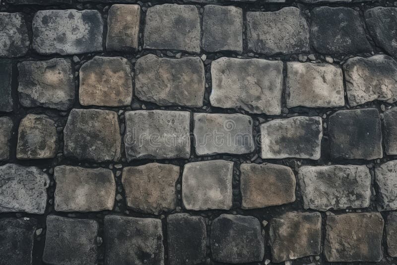 Processed Collage of Old European Cobble Stone Pavement Texture ...