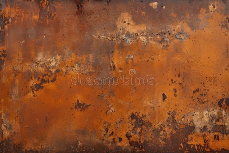 Processed Collage of Old Rust Metal Wall Surface Texture. Background ...