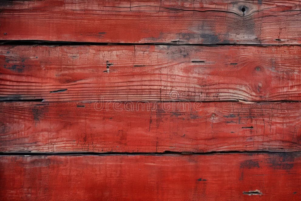 Processed Collage of Old Rustic Painted Red Wood Planks Texture ...