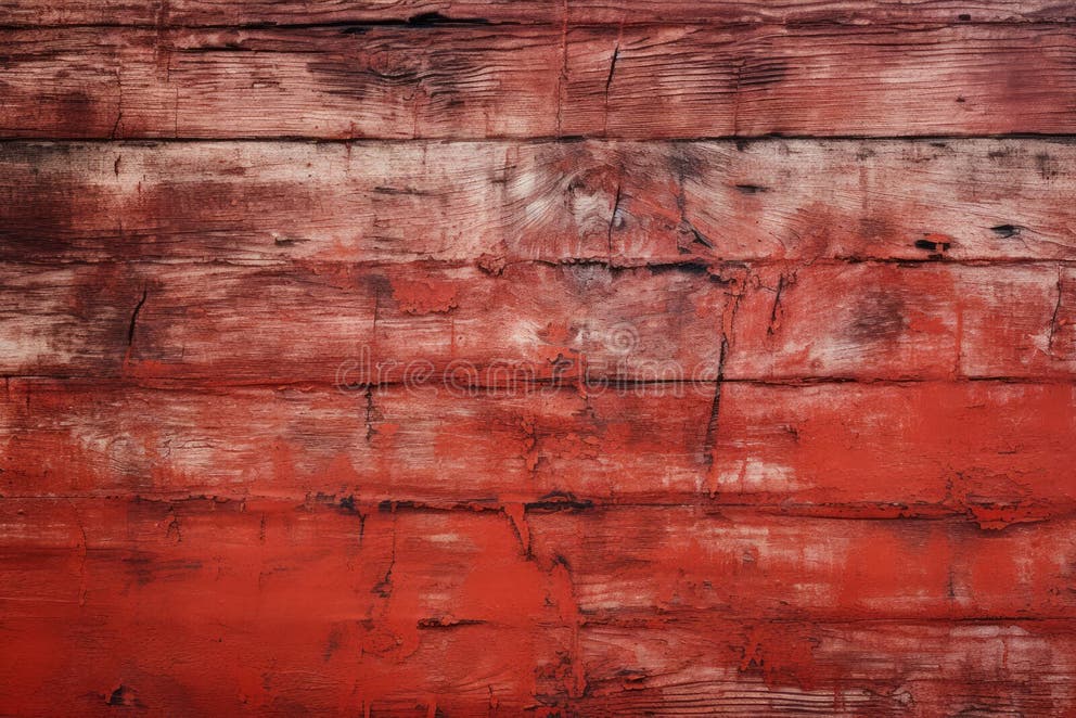 Processed Collage of Old Rustic Painted Red Wood Planks Texture ...