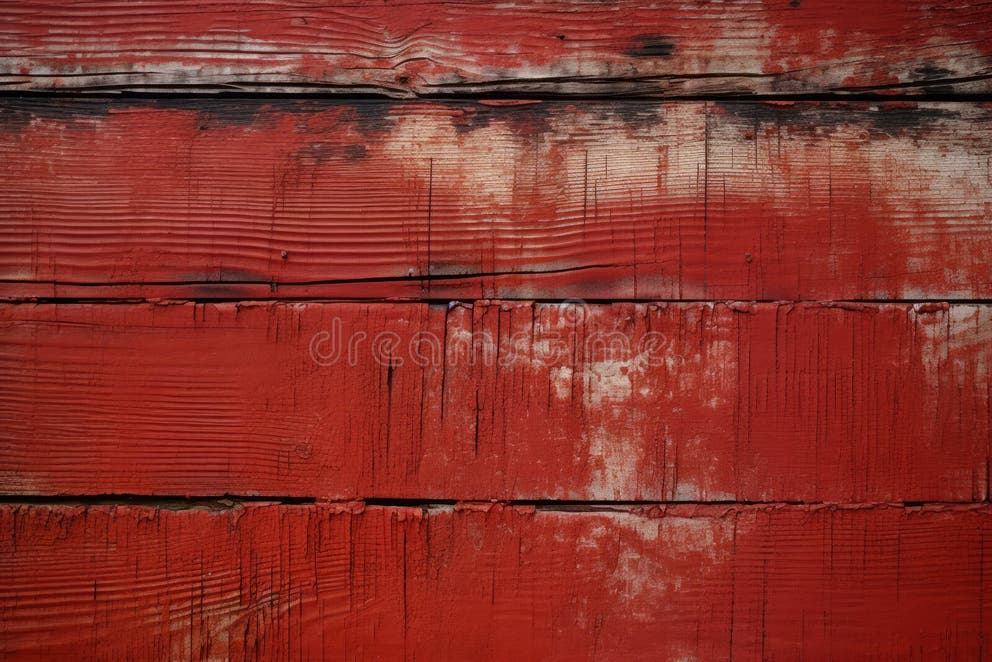 Processed Collage of Old Rustic Painted Red Wood Planks Texture ...