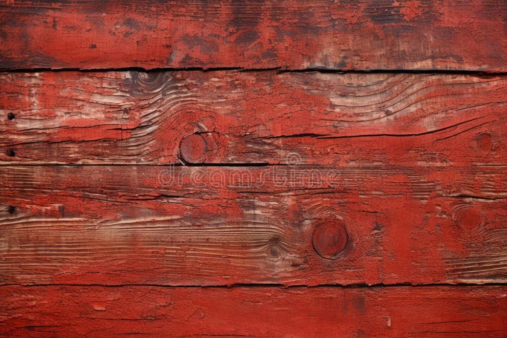 Processed Collage of Old Rustic Painted Red Wood Planks Texture ...