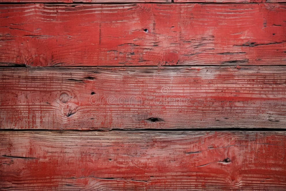 Processed Collage of Old Rustic Painted Red Wood Planks Texture ...