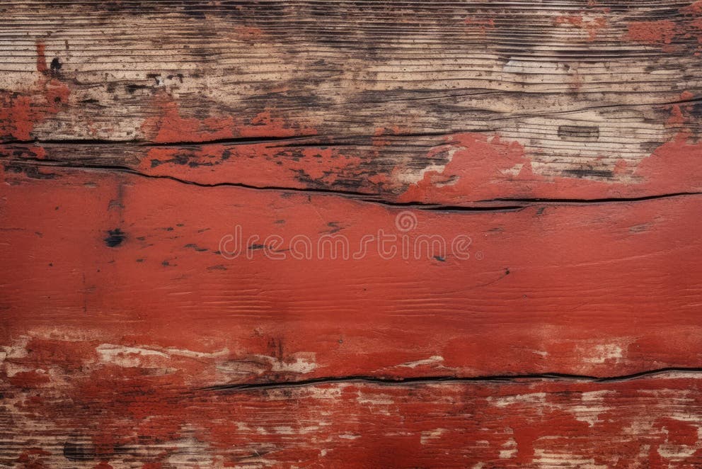 Processed Collage of Old Rustic Painted Red Wood Planks Texture ...