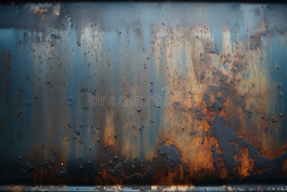 Processed Collage of Old Rusty Metal Sheet Texture in Daylight ...