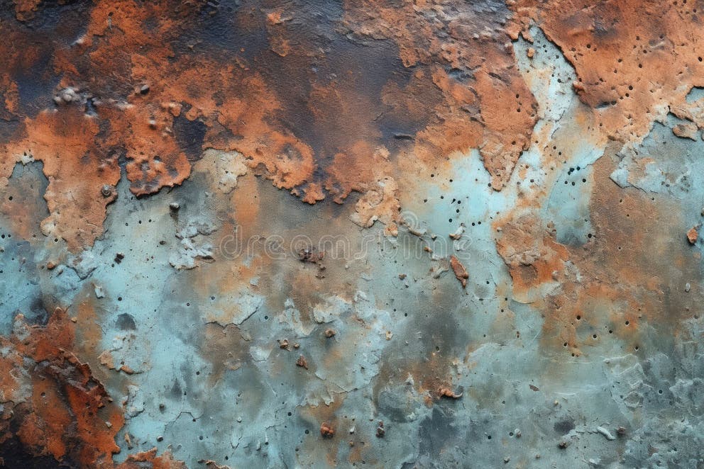 Processed Collage of Old Rusty Metal Sheet Texture in Daylight ...