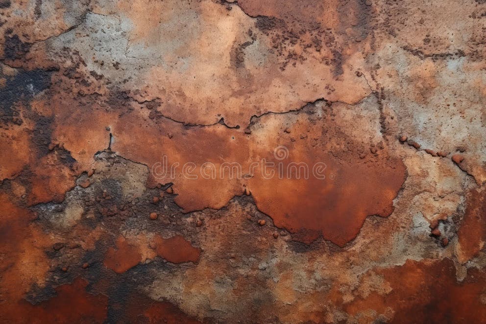 Processed Collage of Old Rusty Metal Sheet Texture in Daylight ...