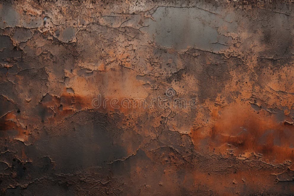 Processed Collage of Old Rusty Metal Sheet Texture in Daylight ...