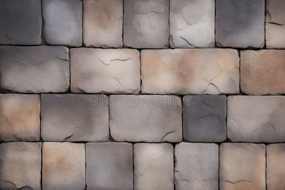 Processed Collage of Old Stone Tiles Floor Surface Texture. Background ...