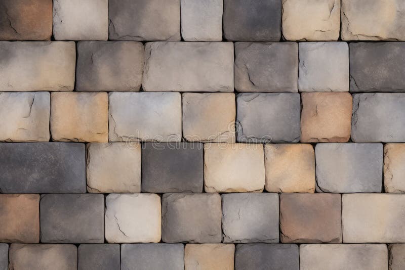 Processed Collage of Old Stone Tiles Floor Surface Texture. Background ...