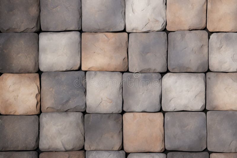 Processed Collage of Old Stone Tiles Floor Surface Texture. Background ...