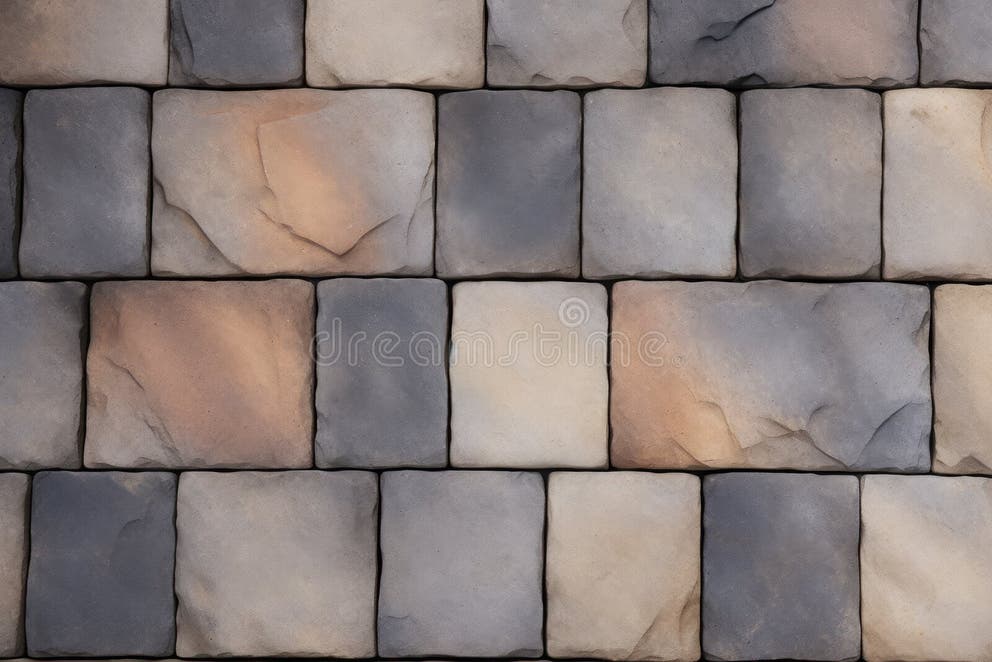 Processed Collage of Old Stone Tiles Floor Surface Texture. Background ...