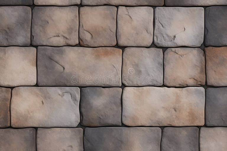 Processed Collage of Old Stone Tiles Floor Surface Texture. Background ...