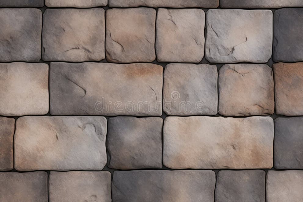 Processed Collage of Old Stone Tiles Floor Surface Texture. Background ...