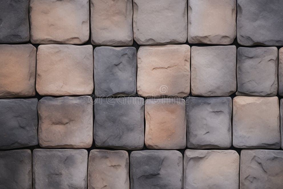 Processed Collage of Old Stone Tiles Floor Surface Texture. Background ...