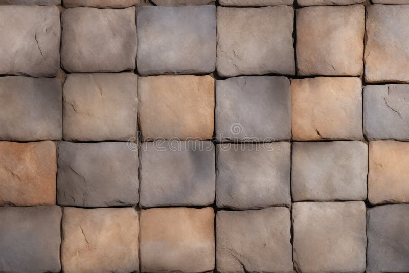Processed Collage of Old Stone Tiles Floor Surface Texture. Background ...
