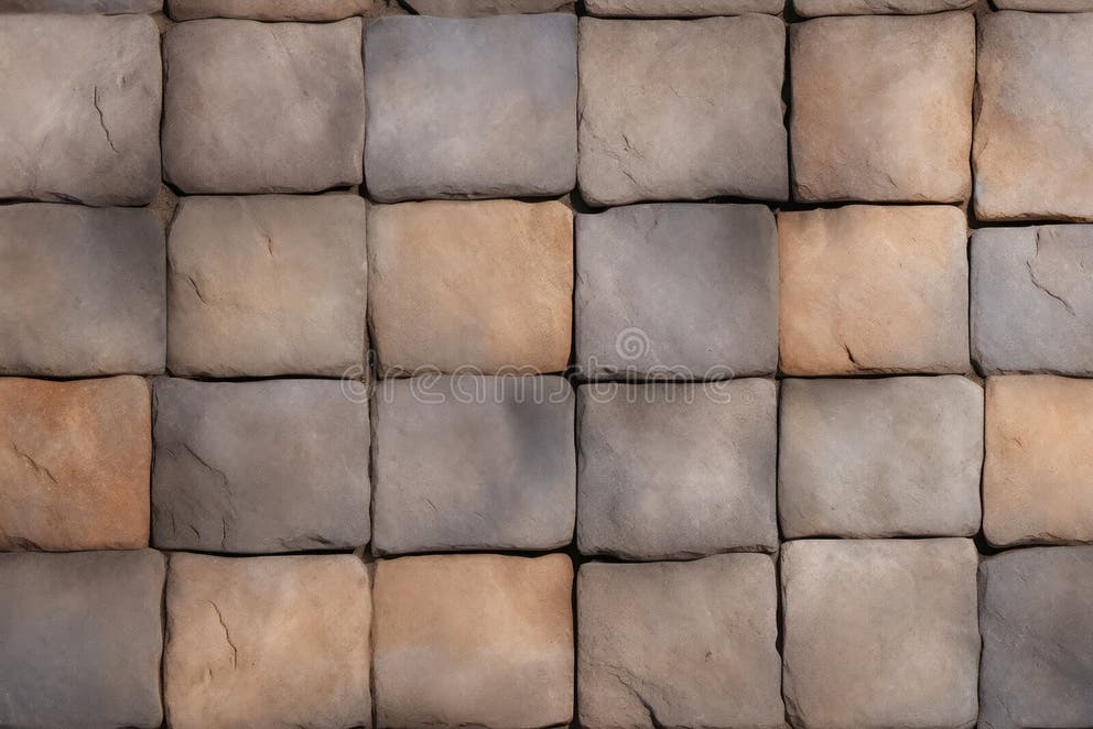 Processed Collage of Old Stone Tiles Floor Surface Texture. Background ...