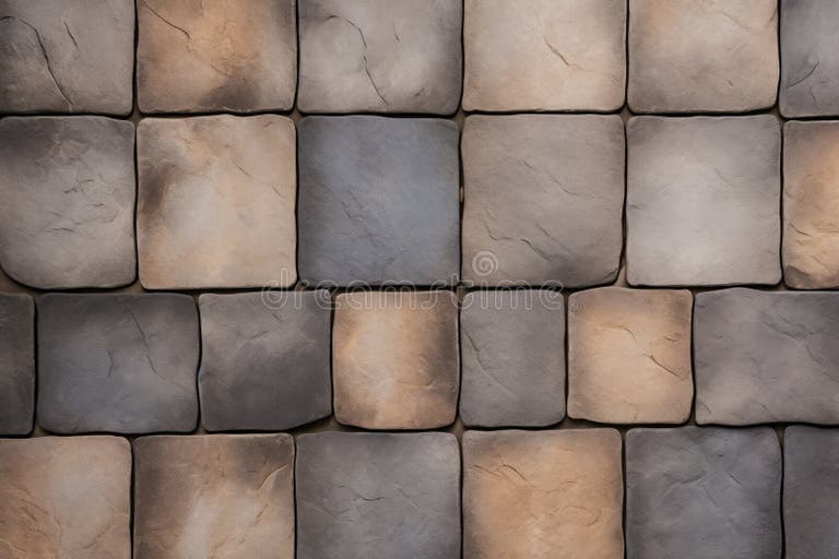 Processed Collage of Old Stone Tiles Floor Surface Texture. Background ...