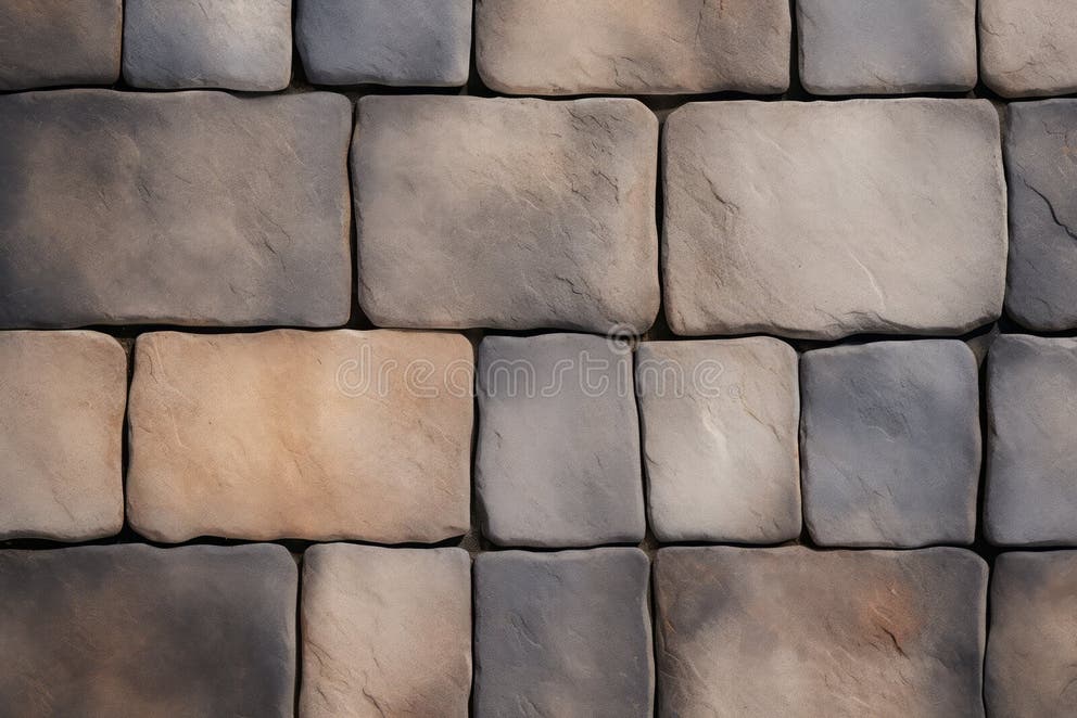 Processed Collage of Old Stone Tiles Floor Surface Texture. Background ...