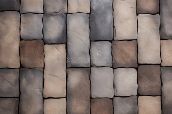 Processed Collage of Old Stone Tiles Floor Surface Texture. Background ...