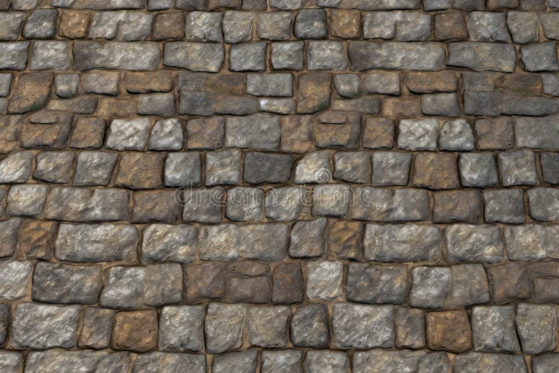 Processed Collage of Old Street Pavement Surface Texture. Background ...