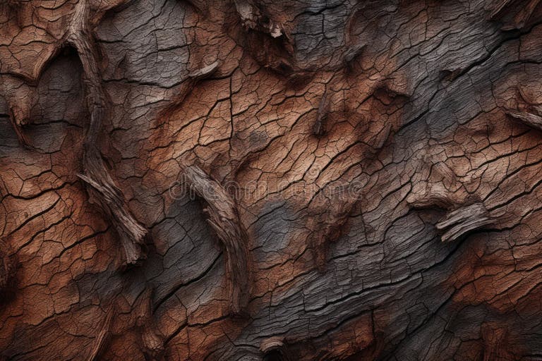 Processed Collage of Old Tree Bark Trunk Material Texture. Background ...