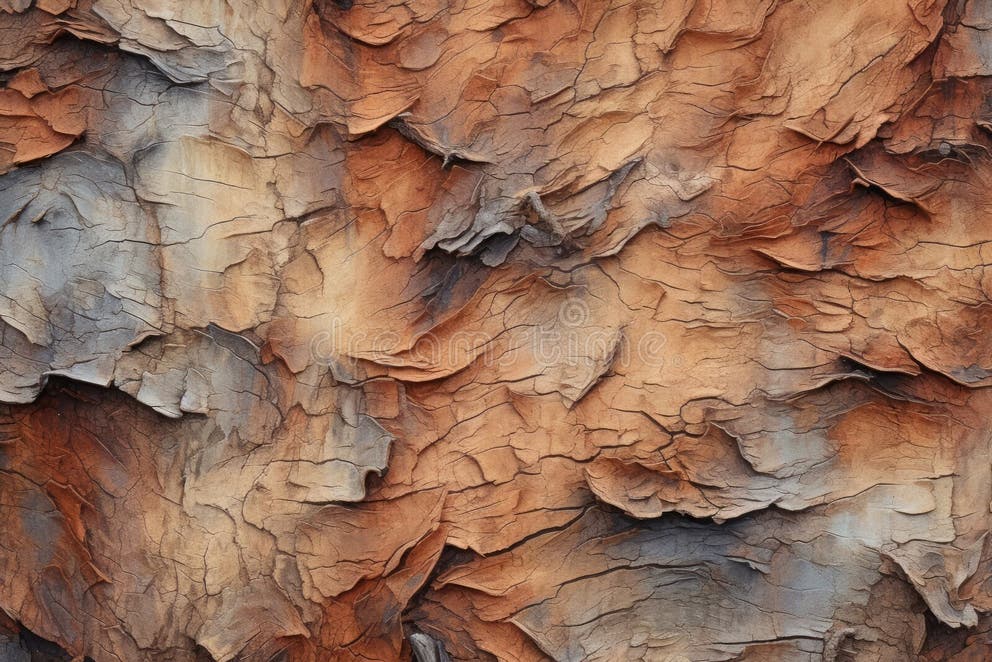 Processed Collage of Old Tree Bark Trunk Material Texture. Background ...