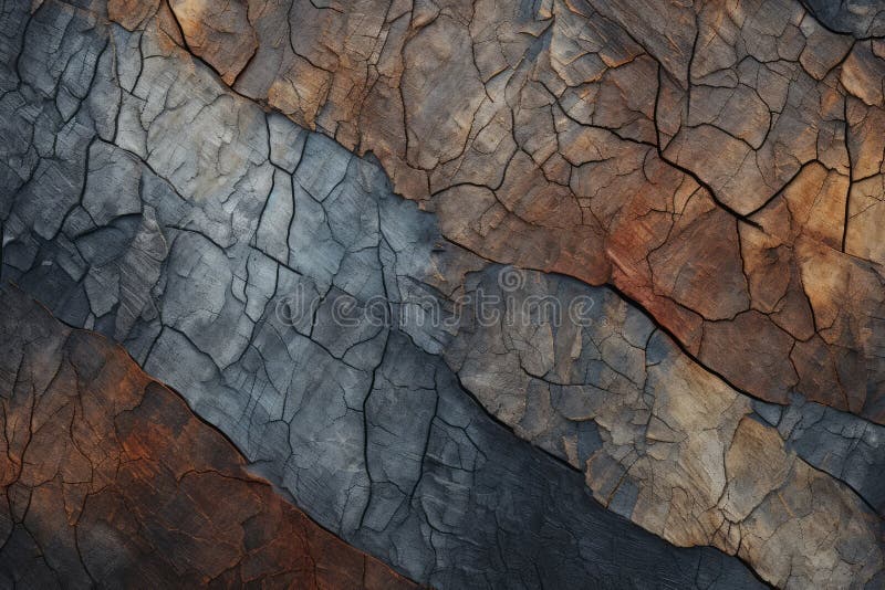 Processed Collage of Old Tree Bark Trunk Material Texture. Background ...